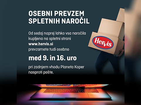 Osebni prevzem spletnih naročil - Hervis - Akcije in novosti | Planet Koper